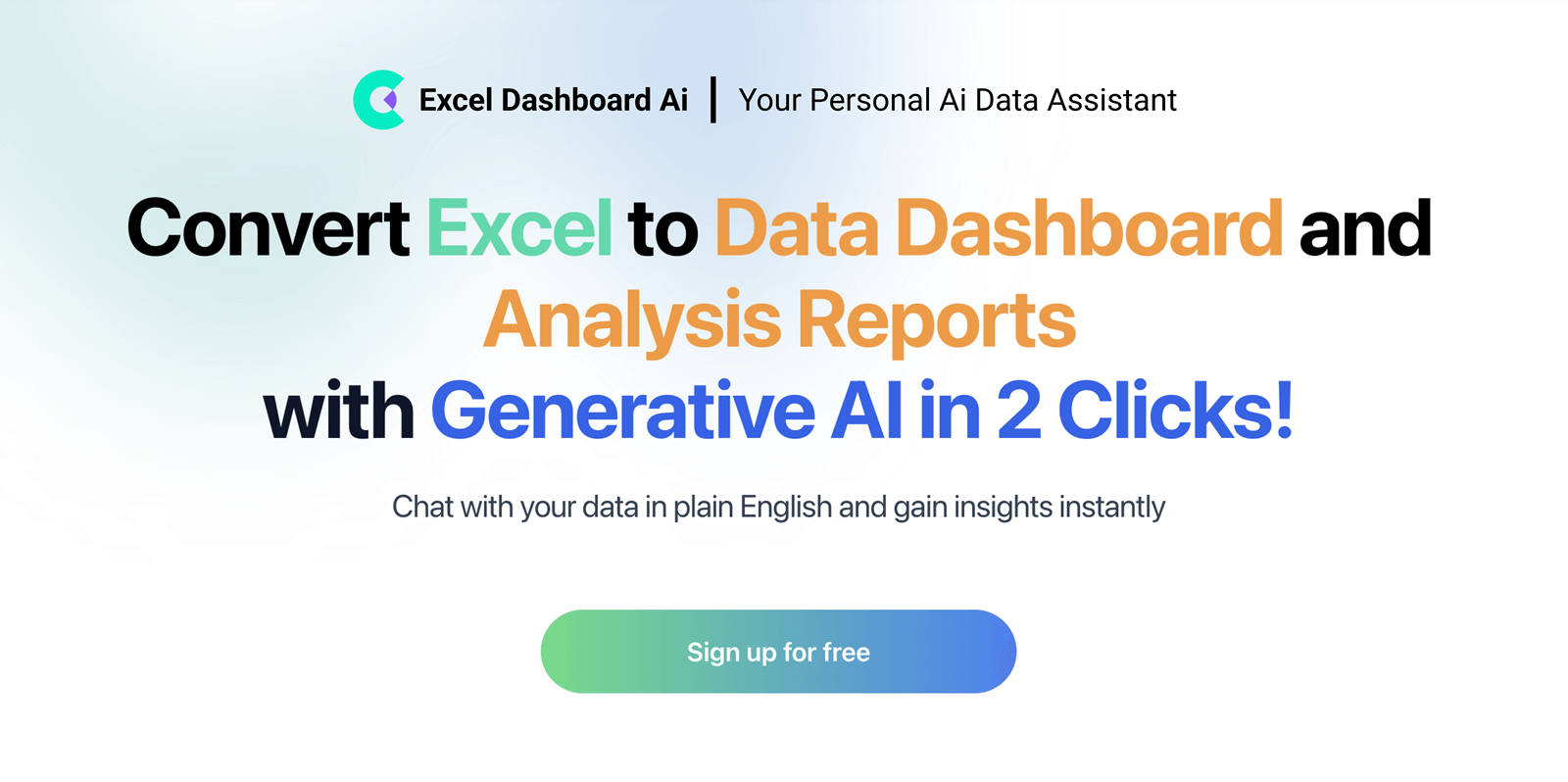 ExcelDashboard Ai | Convert Excel to Dashboard Instantly
